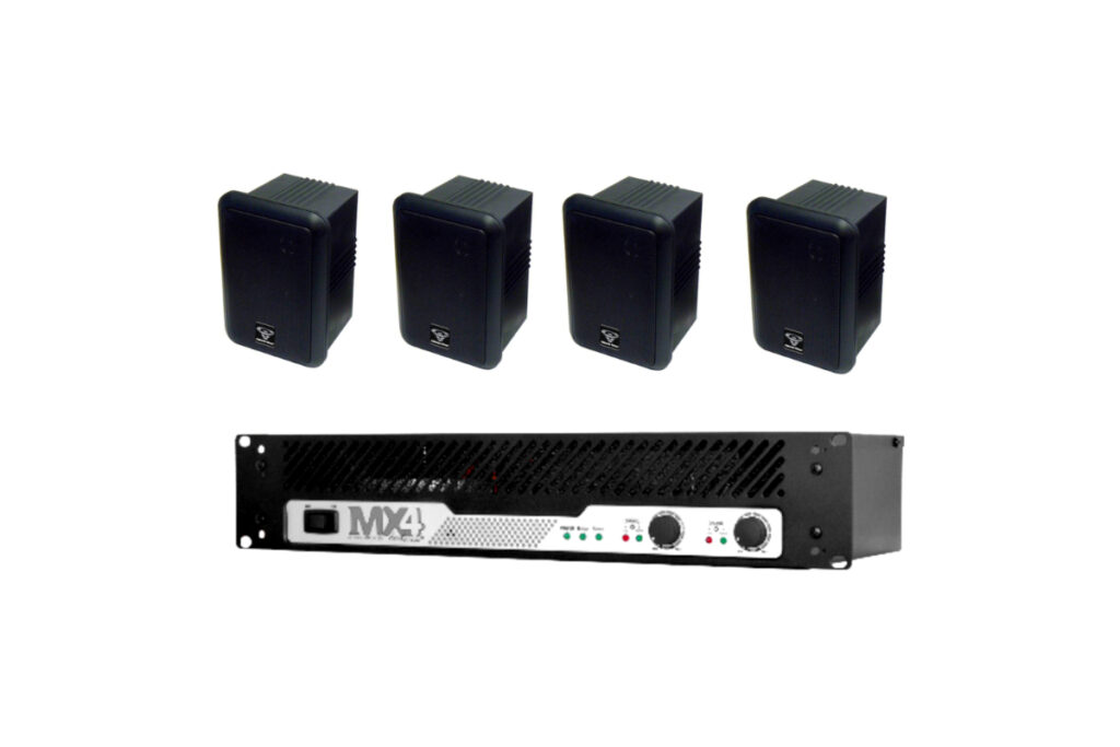 Kit 4 Bocinas Cerwin Vega Con Amplificador Backstage Mx4 - Home Toys