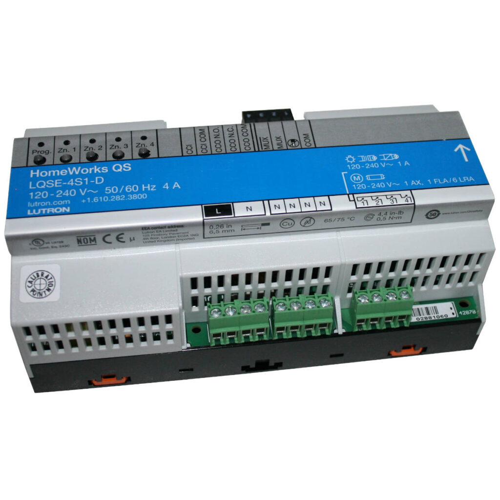 Modulo De Switcheo De 4 Zonas Lutron Homeworks Lqse-4s1-d 1a - Home Toys